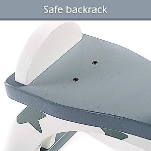 labebe - Wooden Rocking Horse, Baby Wood Ride On Toys for 1-3 Year Old, Grey Rocker Toy for Kid, Toddler Ride Animal Indoor/Outdoor, Boy&Girl Rocking Animal, Infant Ride Toy, Christmas/Birthday Gift