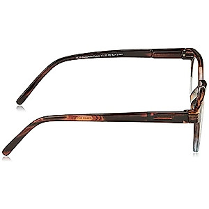 Peepers by PeeperSpecs Dynomite Round Light Blocking Reading Glasses, Blue/Brown, 47 + 1.5