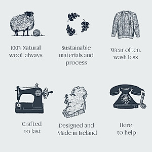 Aran Woollen Mills 100% Irish Merino Wool Ladies Aran Knit Poncho, Made in Ireland, Women's Poncho Wrap, One Size Meadow Green