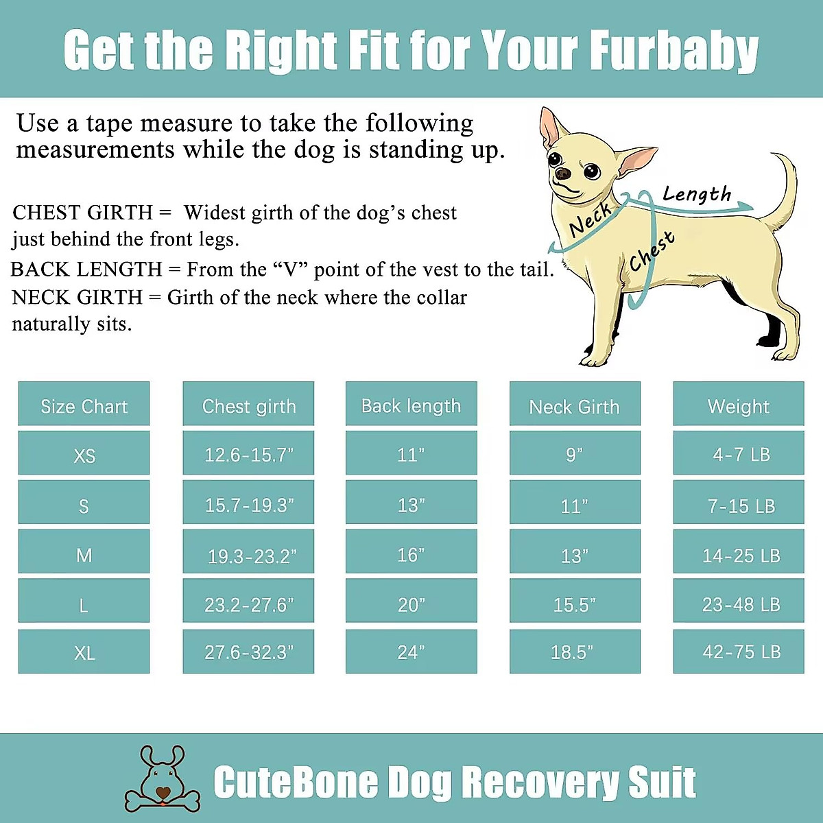 CuteBone Dog Surgery Recovery Suit Cat Surgical Onesie Female Body Suits Male Prevent Pet from Licking Wounds SSF05XL