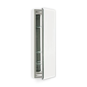 Robern PLM2040GB Bevel Edge, Classic Gray Interior ̶ Non-Handed PL Series 20" x 40" Flat Top Cabinet