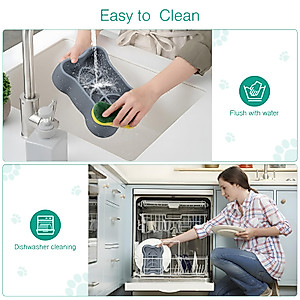 ORIA Slow Feeder Dog Bowls, Silicone Dog Food Bowl with Suction Cups, Interactive Dog Puzzle Bowl for Slow Eating, Anti-Choking, Slow Feeder Cat Bowl for Dogs Cats, Dry and Wet Food