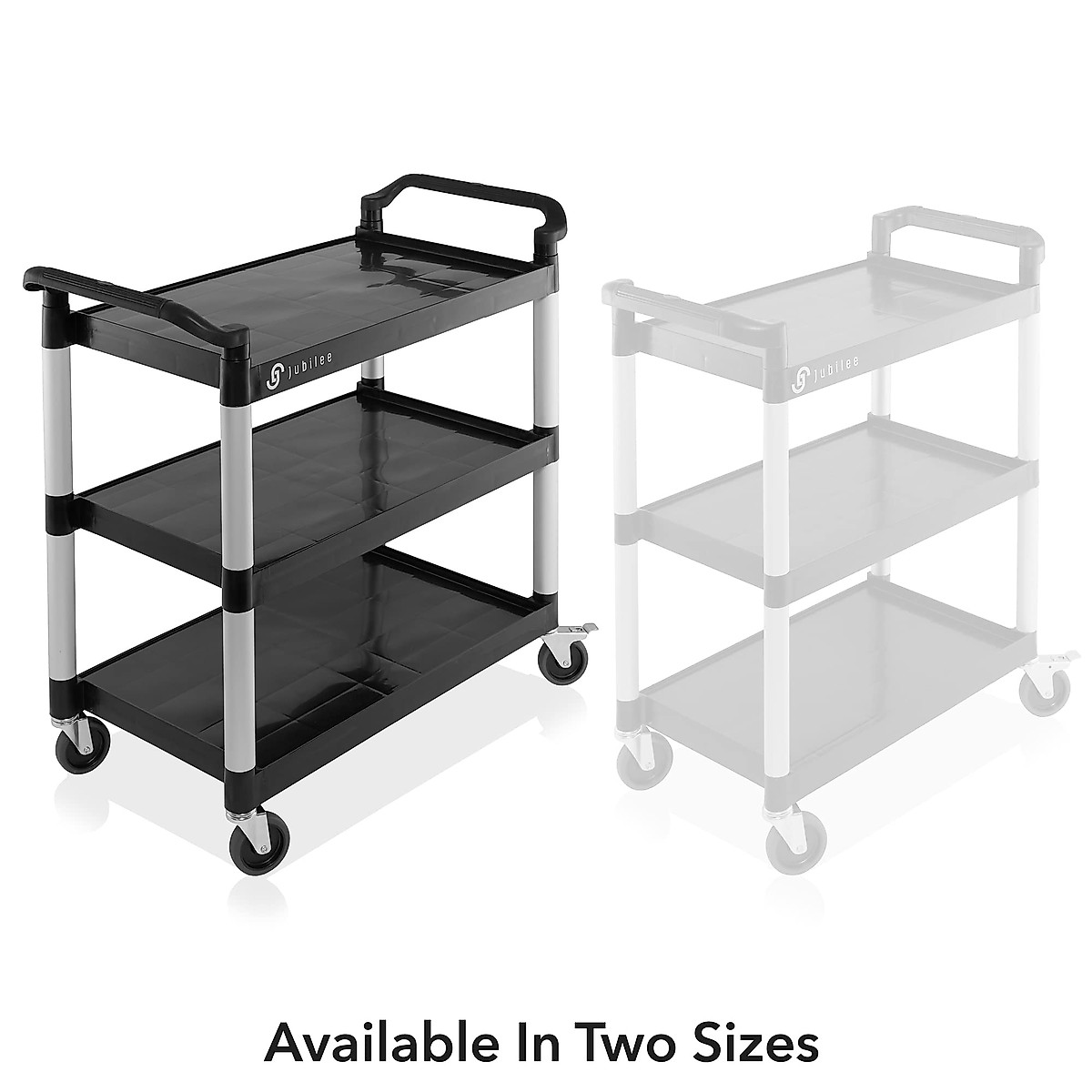 Jubilee Heavy-Duty 3-Tier Utility Service Cart with Wheels, 40.25" x 38.5"