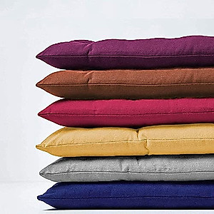 2 3 Seater Garden Patio Non-Slip Bench Cushion Outdoor Furniture Swing Chair Long Soft Seat Pad 55 160cm Comfortable Home Office Sofa Pads for Indoor Black