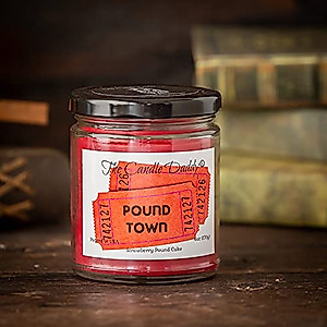 Two Tickets to Pound Town - Strawberry Pound Cake Scented - Funny 6 oz Jar Candle- 40 Hour Burn time