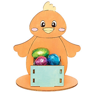 Baker Ross AT506 Easter Egg Cup Kits - Pack of 4, Creative Art and Craft Supplies for Kids to Make and Decorate