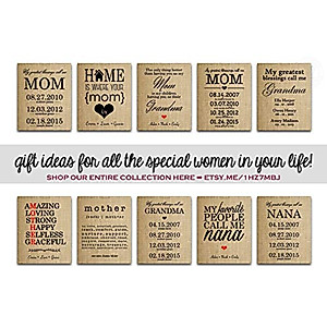 Personalized Christmas Gifts for Mom, Mother Daughter Gifts, Birthday, Anniversary: My Greatest Blessings Call Me MOM, Burlap Print -"MOM" CAN BE CHANGED TO ANY NAME! (UP TO 20 NAMES & DATES!)
