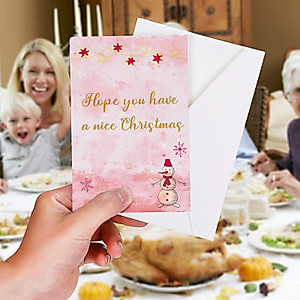 100 Sets Blank Watercolor Cards and Envelopes 4 x 6 Inch Christmas Cardstock Watercolor Postcard for Kid Art Painting Invitation Thank You Note…