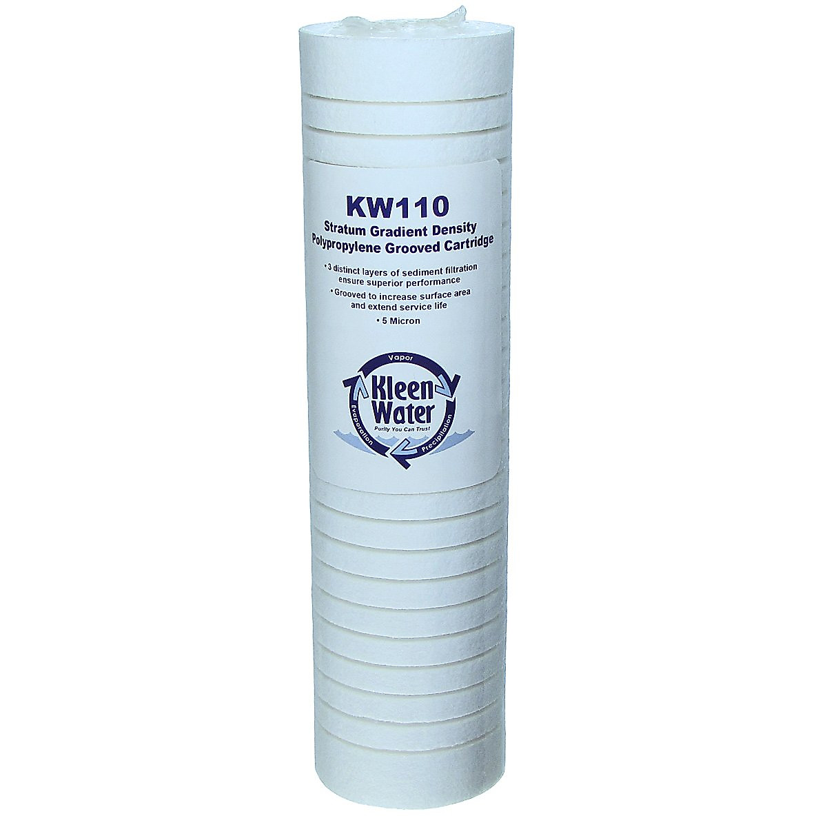 KleenWater Filter Compatible With Aqua-Pure AP110, KleenWater Brand KW110 Replacement Water Filter Cartridge, 5 Micron Dirt Rust and Sediment Filtration, Set of 2