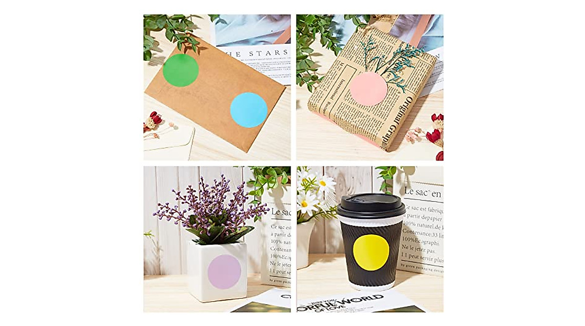 Colorful 2-Inch Thermal Sticker Labels - 6 Rolls