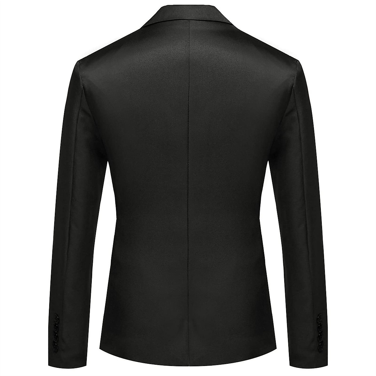 Maiyifu-GJ Men Casual Slim Fit Suit Jacket Lightweight Notched Lapel Business Sport Coat 1 Button Daily Wedding Party Blazer (Black,X-Large)