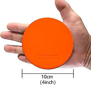 Eco Walker 4inch Mini Floor Spot Markers for Classroom Preschool and Kindergarten (Set of 20pcs) (Orange)