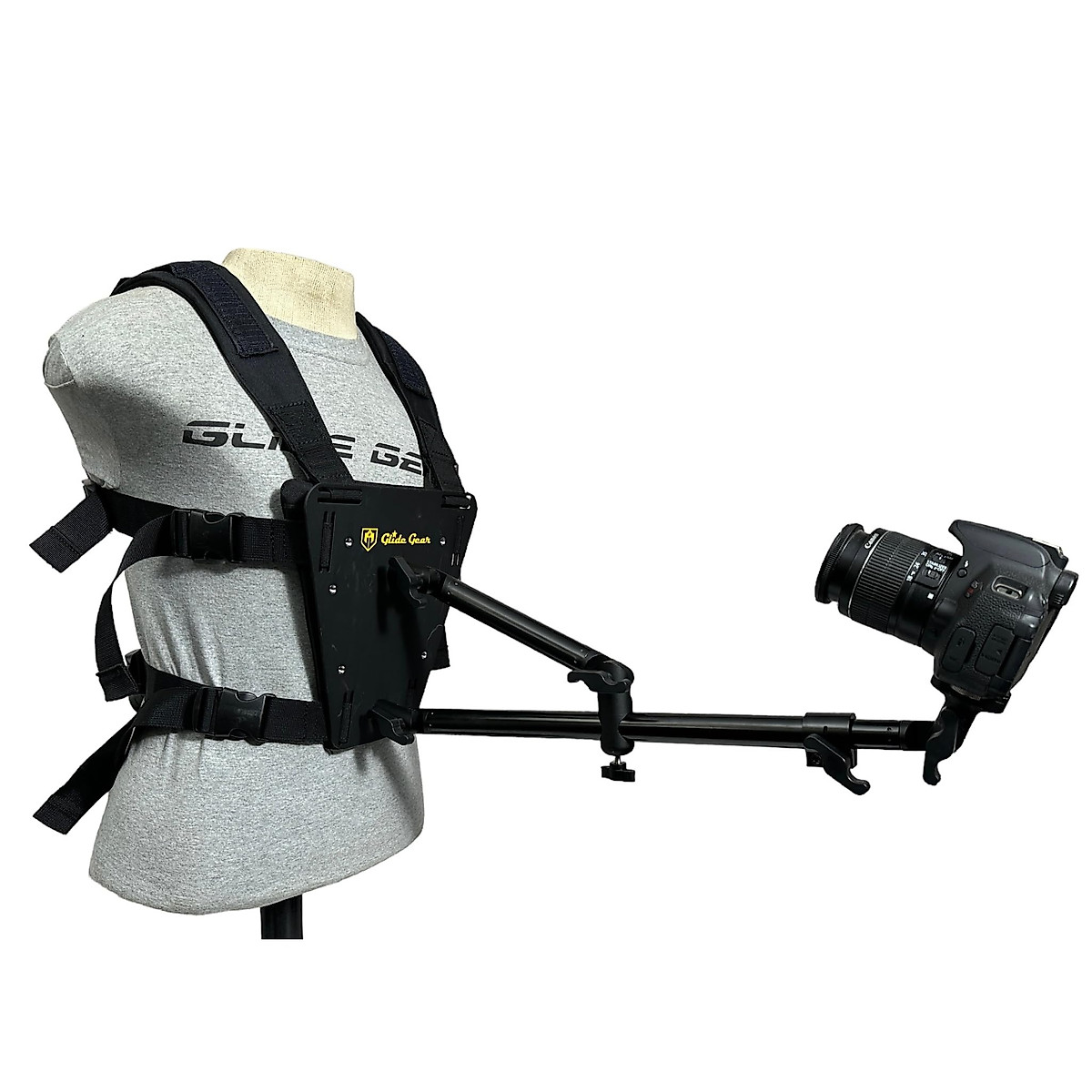 Glide Gear SNC100 Video Camera Snorricam 3rd Person DSLR Vest Hands-Free Front and Rear Body Camera Mount Harness - 1.5kg Payload - Ideal for POV and Third-Person Shooting Angles