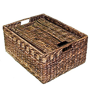 BIRDROCK HOME Abaca Nesting Baskets - 3 baskets - Environmentally Friendly