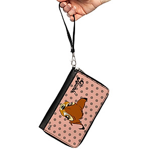 Buckle-Down Women's PU Zip Around Wallet Rectangle-Bambi, 7.5"x4.5"