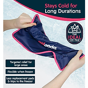 Magic Gel Reusable Large Ice Pack (15" x 11") - FSA HSA Eligible - Reusable Ice Pack Perfect for Back, Hip, Knee, Leg, Lower Back - Reusable Flexible Ice Packs for Body and Full Back