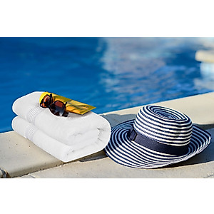 Utopia Towels - Premium Jumbo Bath Sheet 2 Pack - 100% Cotton Highly Absorbent and Quick Dry Extra Large Bath Towel - Super Soft Hotel Quality Towel (35 x 70 Inches, White)