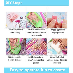 BOGVIAP Cartoon Diamond Painting,Cartoon Diamond Painting Kits for Adults,DIY Cartoon Full Drill Gem Art Craft,Perfect for Relaxing Parents-Children Interaction Gift Home Decoration 12×16inch