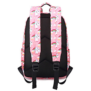 abshoo Cute Lightweight Kids School Bookbags Unicorn Girls Backpacks With Lunch Bag (Unicorn Pink Set)