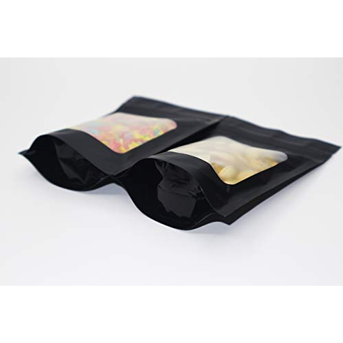 Mylar bags for food storage - Resealable Smell Proof Bags | black sample bags | small packaging bags | bolsa mylar | mylar bag with front window | 4x6 inches