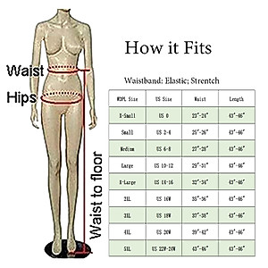 WDPL Women's Black Long Split Ruffles Tulle Special Occasion Skirt (XXXX-Large, Black3)