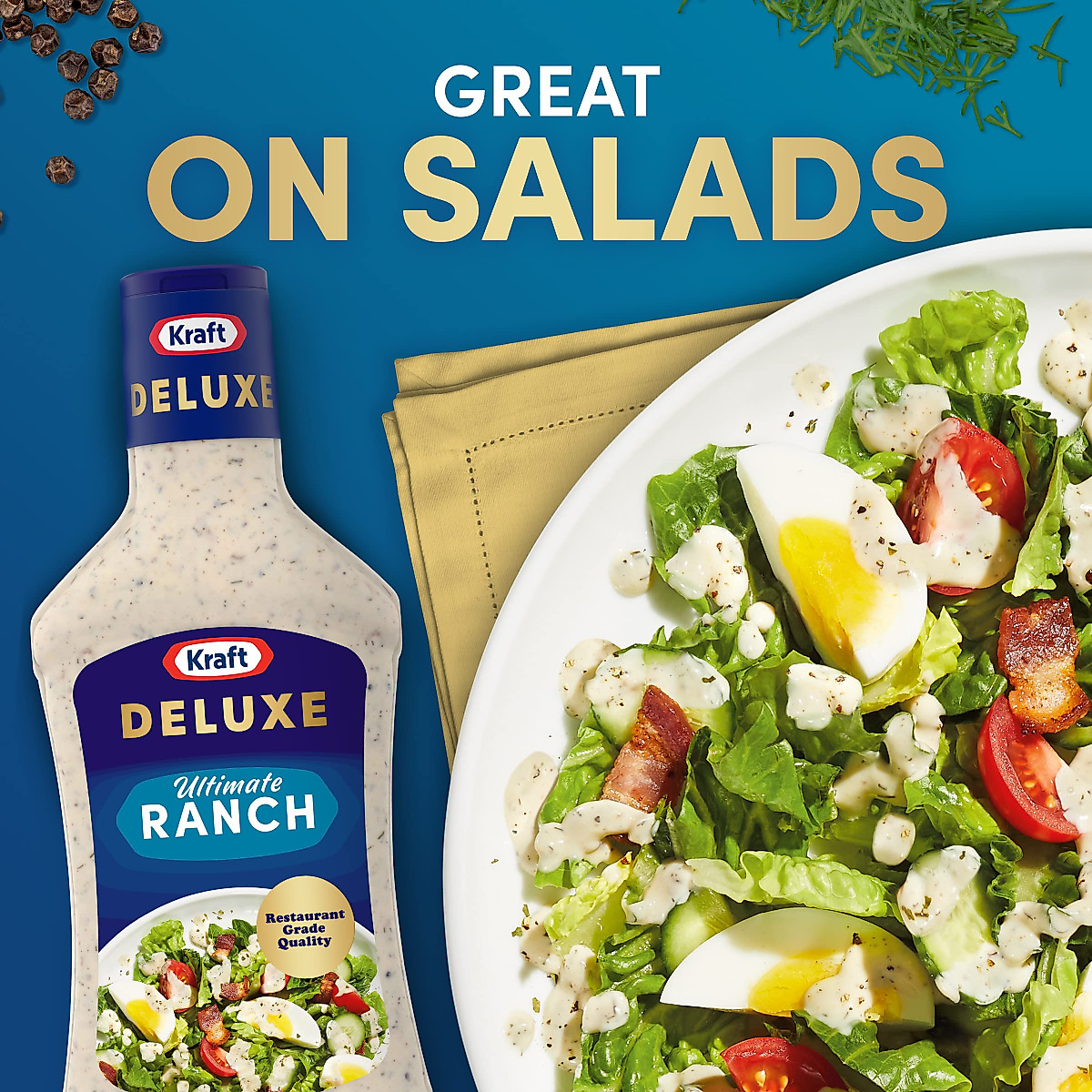 Kraft Deluxe Ultimate Ranch Salad Dressing (16 oz Bottle)
