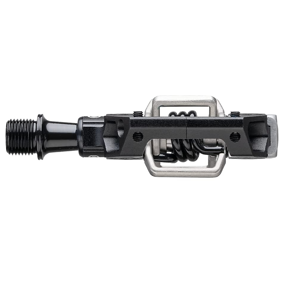 Crankbrothers Mallet Trail Mountain Bike Pedals - Black/Black Spring - MTB Enduro XC Trail Optimized Platform - Clip-in System Pair of Bicycle Mountain Bike Pedals (Cleats Included)