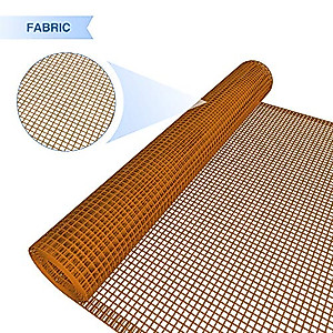 E&K Outdoor Fence Screen for Veggie Garden Backyard Chicken Yard Mesh Net Safety Fence Barrier for Dogs Rabbits Puppy Balcony Deck Patio Porch 3'H x 129'L Orange