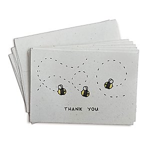Sugartown Greetings Fuzzy Buzzy Bee Thank You Cards - 24 Bee Thank You Cards with Envelopes - Blank Bee Note Cards for Birthday Party, Baby Shower, Summer BBQ