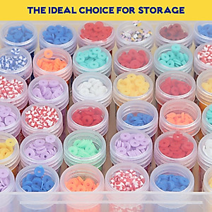 Bluedale 2 Pack Diamond Painting Storage Containers, 96 Slots Plastic Bead Organizer Box and 6 Sheets Labels, Small Embroidery Box for Diamond Painting Accessories, Craft, Seeds, Diamond Dots Storage