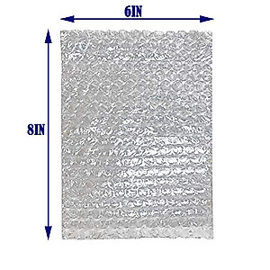 100Pack 6x8 Inch Bubble Out Bags Bubble Pouches Wrap Cushioning Packaging Bags, Double-Side Premium Small Bubble Out Pouch for Moving, Shipping, and Storage