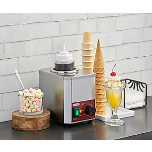 Kratos Electric Sauce/Topping Bottle Warmer, Single 32 oz. Commercial Warmer for Hot Fudge, Nacho Cheese, Caramel. 120V, 200W (29M-048)