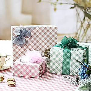 Classic Plaid Wrapping Paper, Popular Light Color in White Kraft Gift Wrapping Paper, 20x28 inches per sheet (10 sheets: 38 sq. ft. ttl.), Folded Paper for Families, Friends, Kids in Birthday, Wedding, Baby Shower, Congrats and Holiday