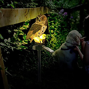 Leefasy, Garden Lamp IP65 Waterproof Owl Solar LED Lights Landscape Lamp Stake Light, for Outside Wedding Walkway Pathway Ornaments