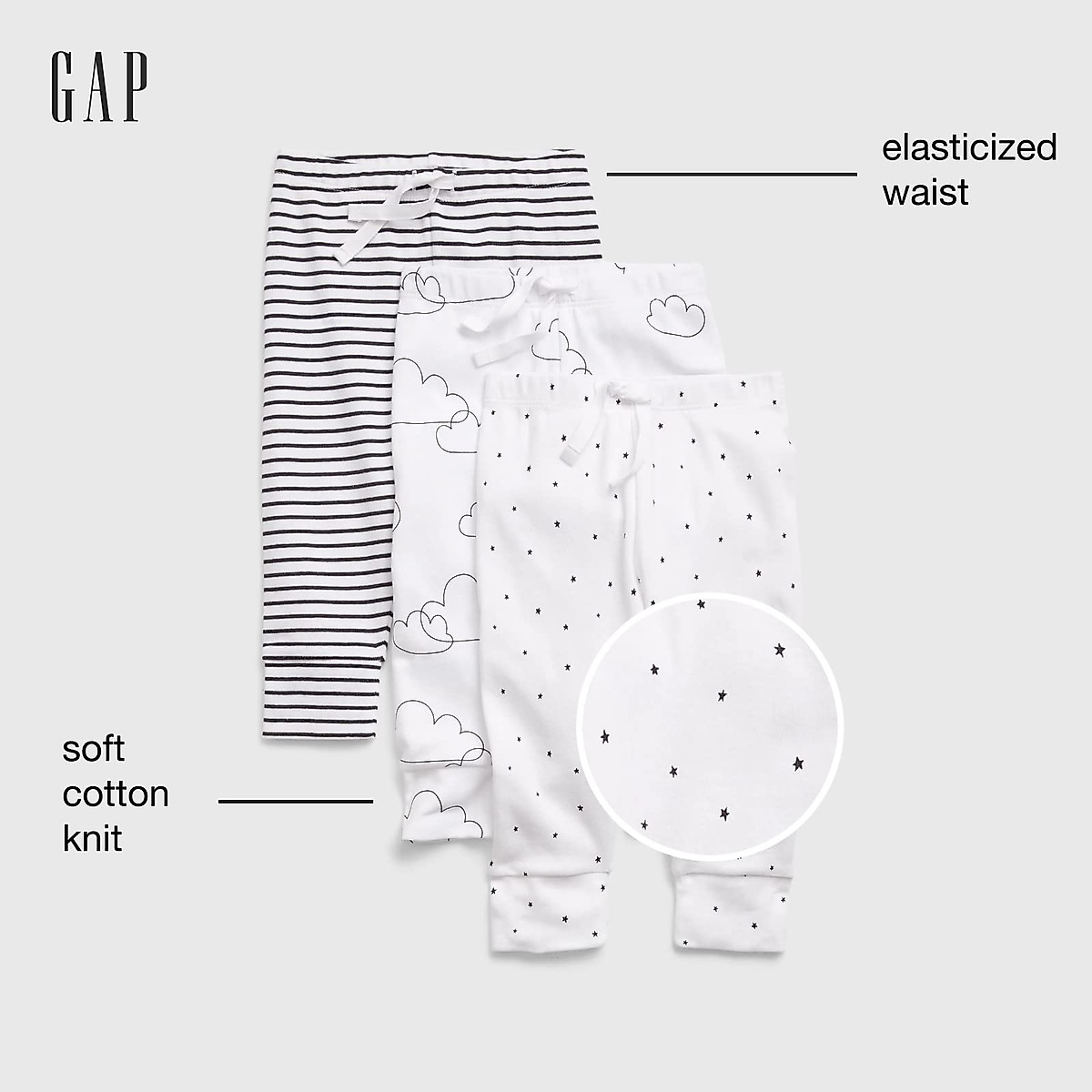 GAP Unisex Baby First Favourite Pull-on Pants Leggings, Oatmeal Heather, 3-6 Months US