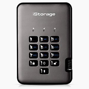 iStorage diskAshur PRO2 SSD 128GB Secure portable solid-state drive - FIPS Level 2 certified - Password protected, dust & water resistant, military grade hardware encryption IS-DAP2-256-SSD-128-C-G