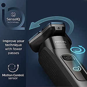 Philips Norelco Shaver 7100, Rechargeable Wet & Dry Electric Shaver with SenseIQ Technology and Pop-up Trimmer S7788/82