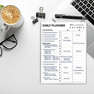 Tiankool To Do List Notepad - Daily To Do List with Priorities, Hourly Scheduler and Notes - Daily Planner Notepad for Work, Study, Appointments, 60 Tear Off Sheets Planning Pad, 7x10 Inch