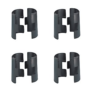 METRO 9985 Replacement Plastic Split Sleeves for Super Erecta Industrial Wire Shelving, Black, Pack of 4