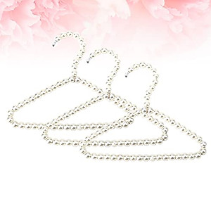 Balacoo 3pcs Kids Supplies Accessories Beads Drying White Baby Dress New for Hanger Clothes Pet Faux Children Puppy Coat Dog Hangers Cm Rack Cat Costume Grooming Animals Chihuahua Pearl