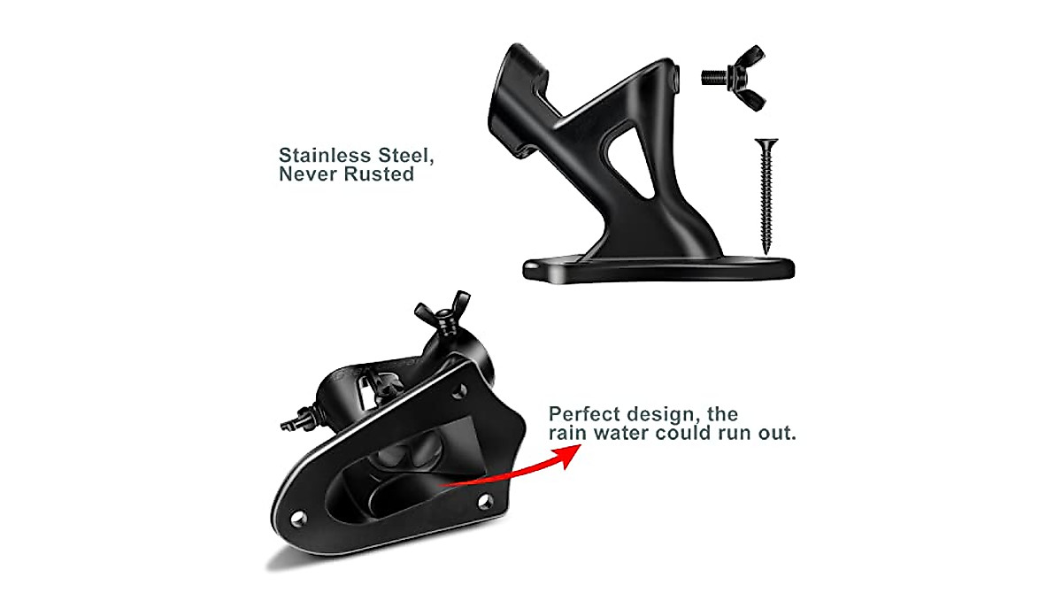 Geek Cheers Heavy Duty Flag Pole Holder - Rust-Free & Durable