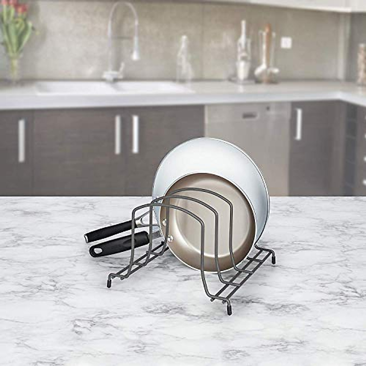 Spectrum Diversified Medium Wire Storage and Organization of Kitchen Bedroom Living Room, Industrial Gray