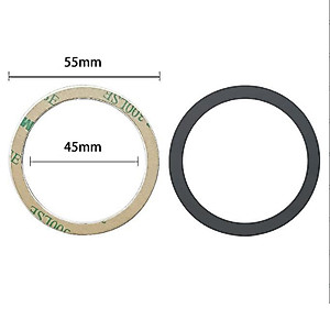 TENOC Universal Metal Ring Sticker for Magnetic Charger Compatible with iPhone/Samsung/Android All Cellphones, Magnetic Mount/Phone Holder Conversion Accessories, 3Pcs, Black