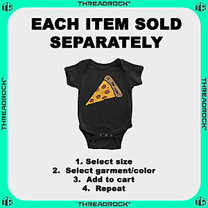 Threadrock Unisex Baby Missing Slice Infant Bodysuit - 6 Months, Black