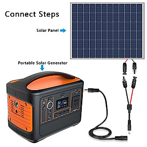 PNGKNYOCN DC 8mm to DC 5.5x2.1mm Extension Cable,14AWG DC 7909 Male to DC 5.5x2.1 Female Adapter Connector Cable for Portable Power Station Solar Generator and Solar Panel(1M/3FT)