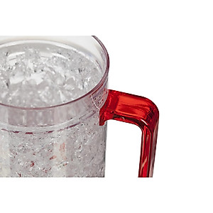 Double Wall Gel Freezer Mug - Set of 4 - Red, Orange, Blue, Green