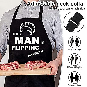 Nialnant Funny Aprons for Men,Adjustable Chef Aprons for Men,Cooking Aprons with 3 Tool Pockets,Bib Apron for Gag Gifts,Birthday,Father's Day Gifts,Cooking,Grilling,Waterproof & OilProof