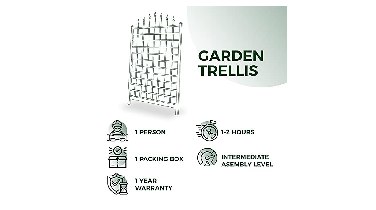 Durable Vinyl Trellis for Climbing Plants & Garden Decor
