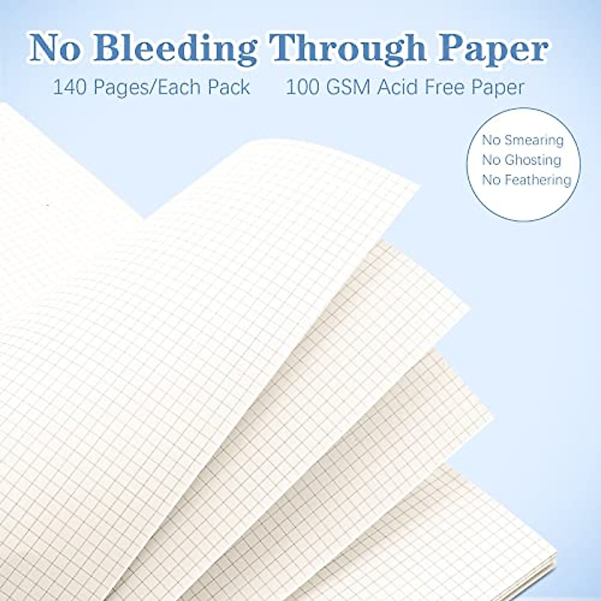 Amanple Graph Paper Notebook, 8.5" x 11" Spiral Notebook, A4 Graph Notebook Journal, 5mm Graphing Grid Notebook for Math, Lab, Engineering, School, 24PCS Index Tabs, Assorted Pastel Notebook Pack