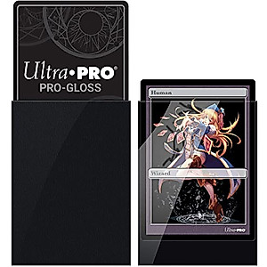 Ultra Pro Card Supplies Deck Protector Sleeves, Black, 60 Count